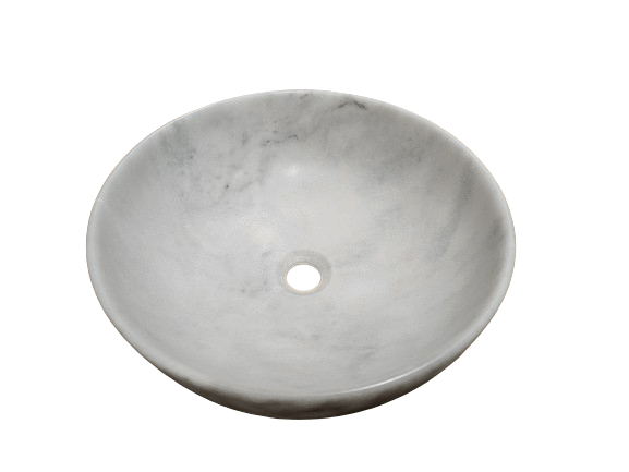Sanisense waskom marmer rond Imperial White 40,5 cm - Badenwinkel